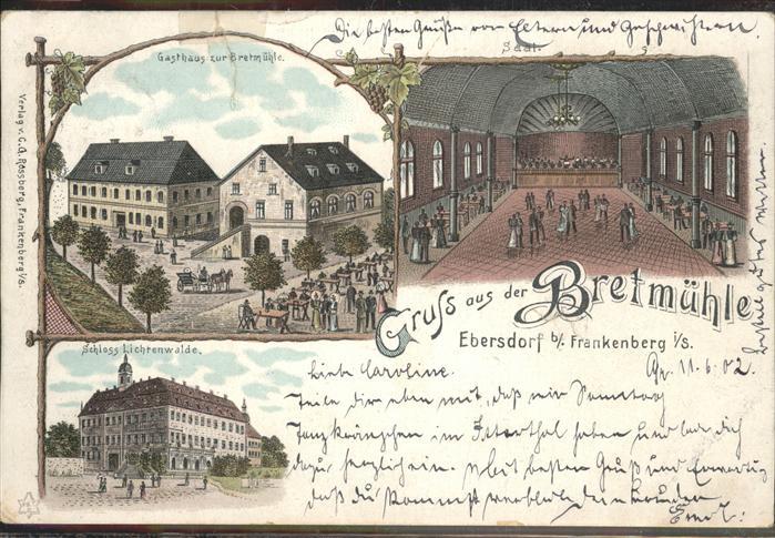 Postkarte Carte Postale 41313047 Ebersdorf Chemnitz Bretmuehle Schloss ...