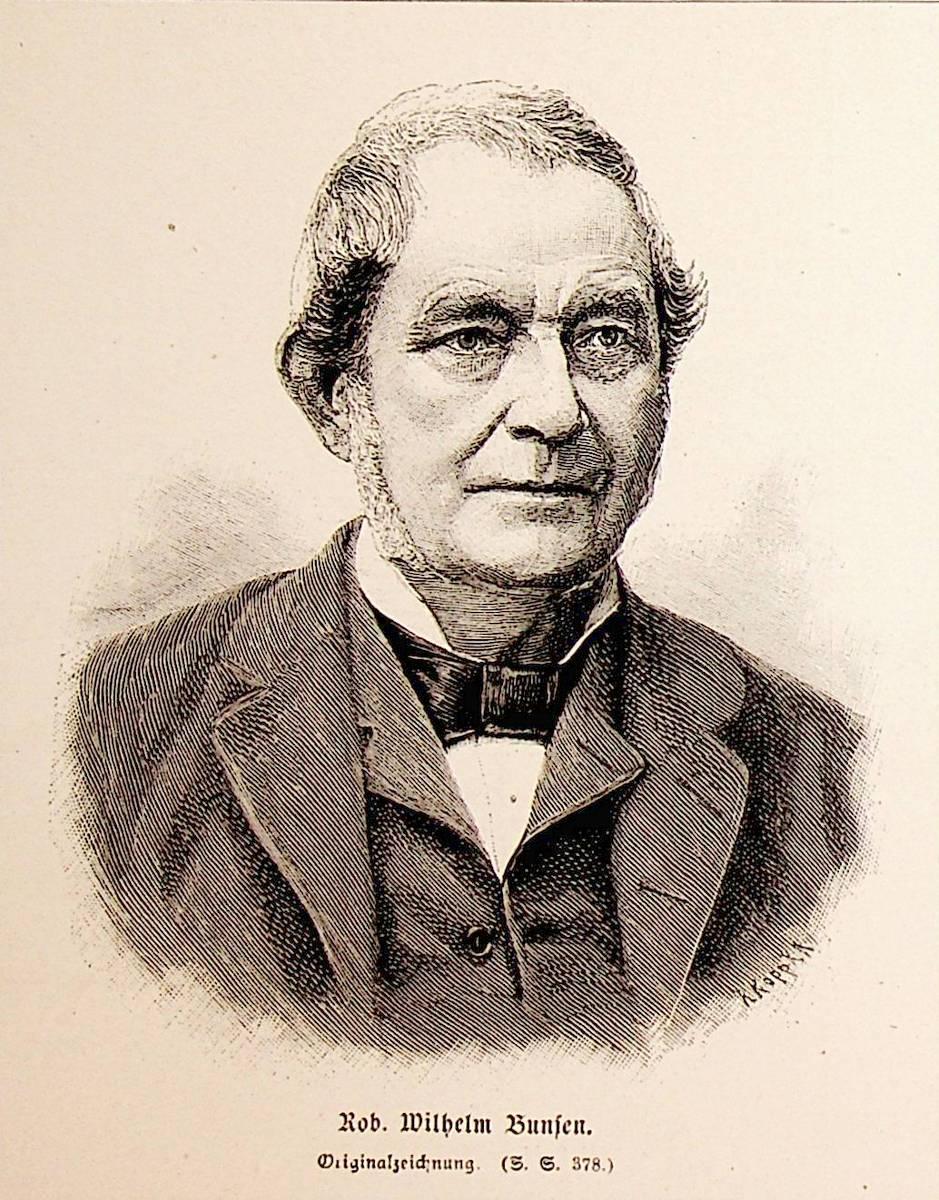 BUNSEN, Robert Wilhelm Bunsen (1811-1899) Chemiker: (1885) Kunst ...