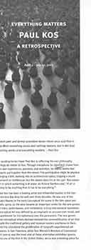 Everything Matters: Paul Kos, A Retrospective. April 2 - July 20, 2003 ...