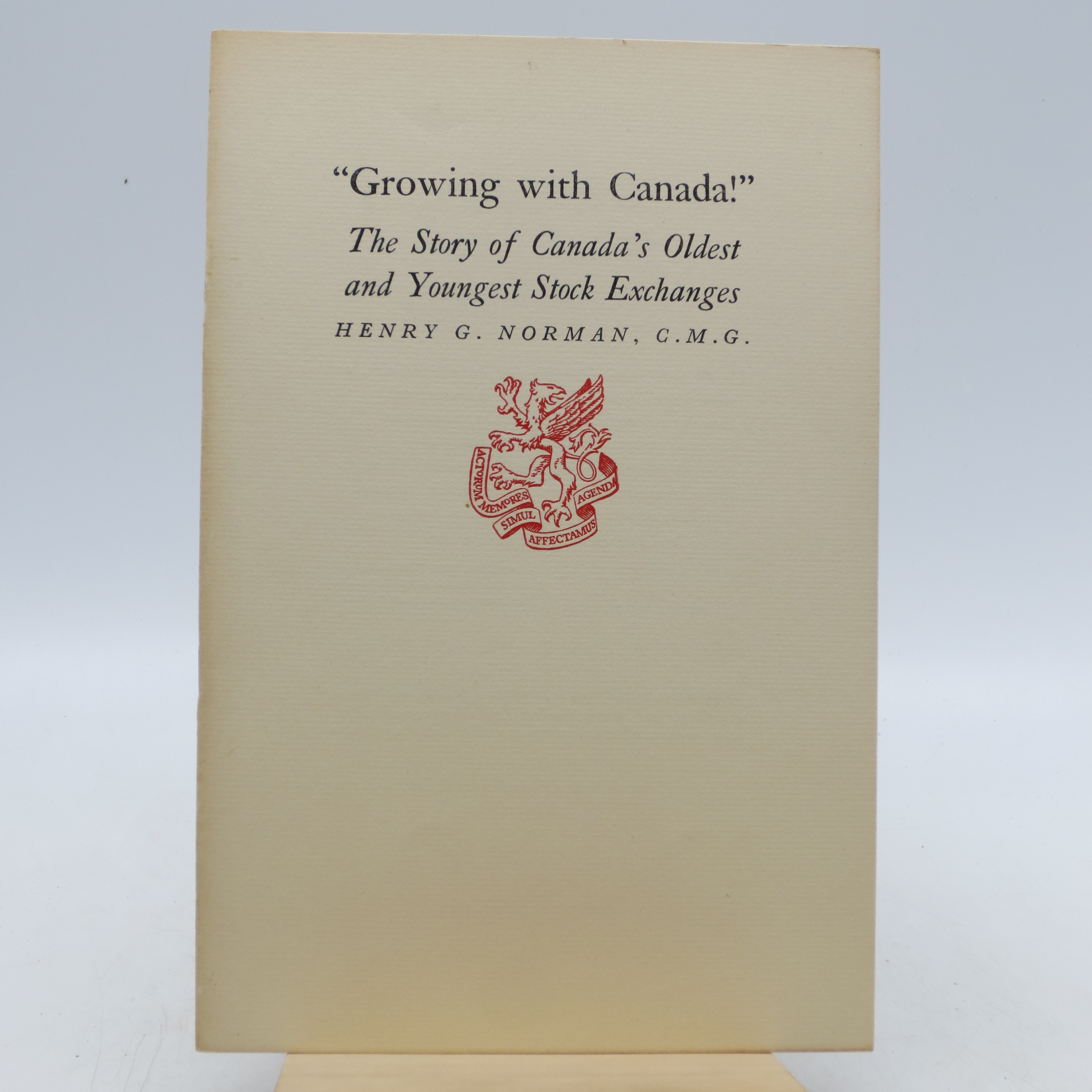 Growing with Canada!" The Story of Canada's Oldest and Youngest Stock ...