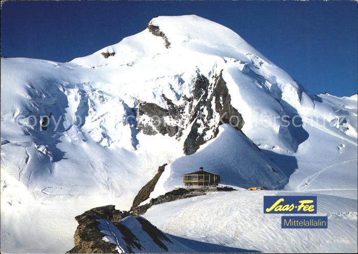 Postkarte Carte Postale 11695296 Saas-Fee Berg Drehrestaurant Metro ...