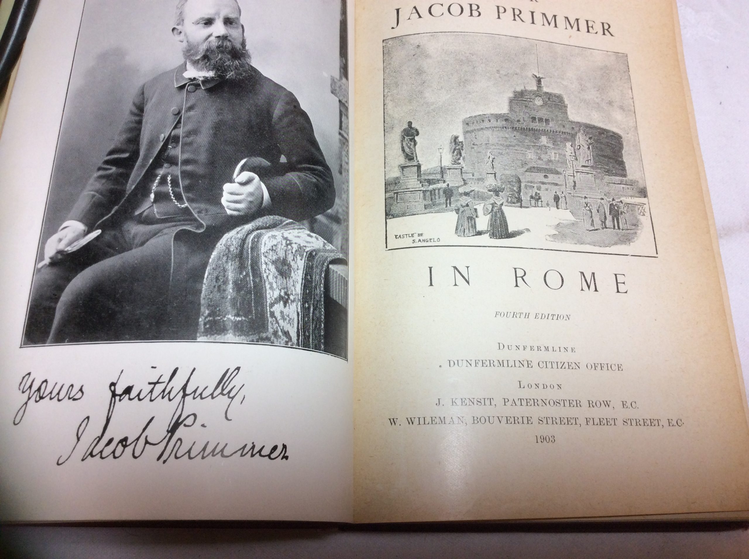 Pastor Jacob Primmer in Rome by PRIMMER, Pastor Jacob: (1903 ...