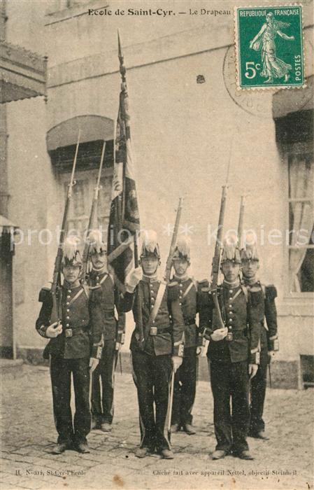Postkarte Carte Postale 13528542 Saint-Cyr Ardeche Ecole Le Drapeau ...