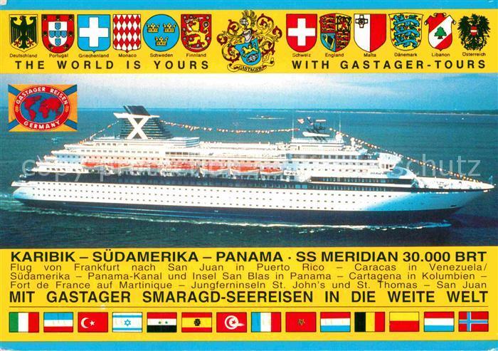 Postkarte Carte Postale 72883048 Schiffe Ships Navires ss Meridian ...