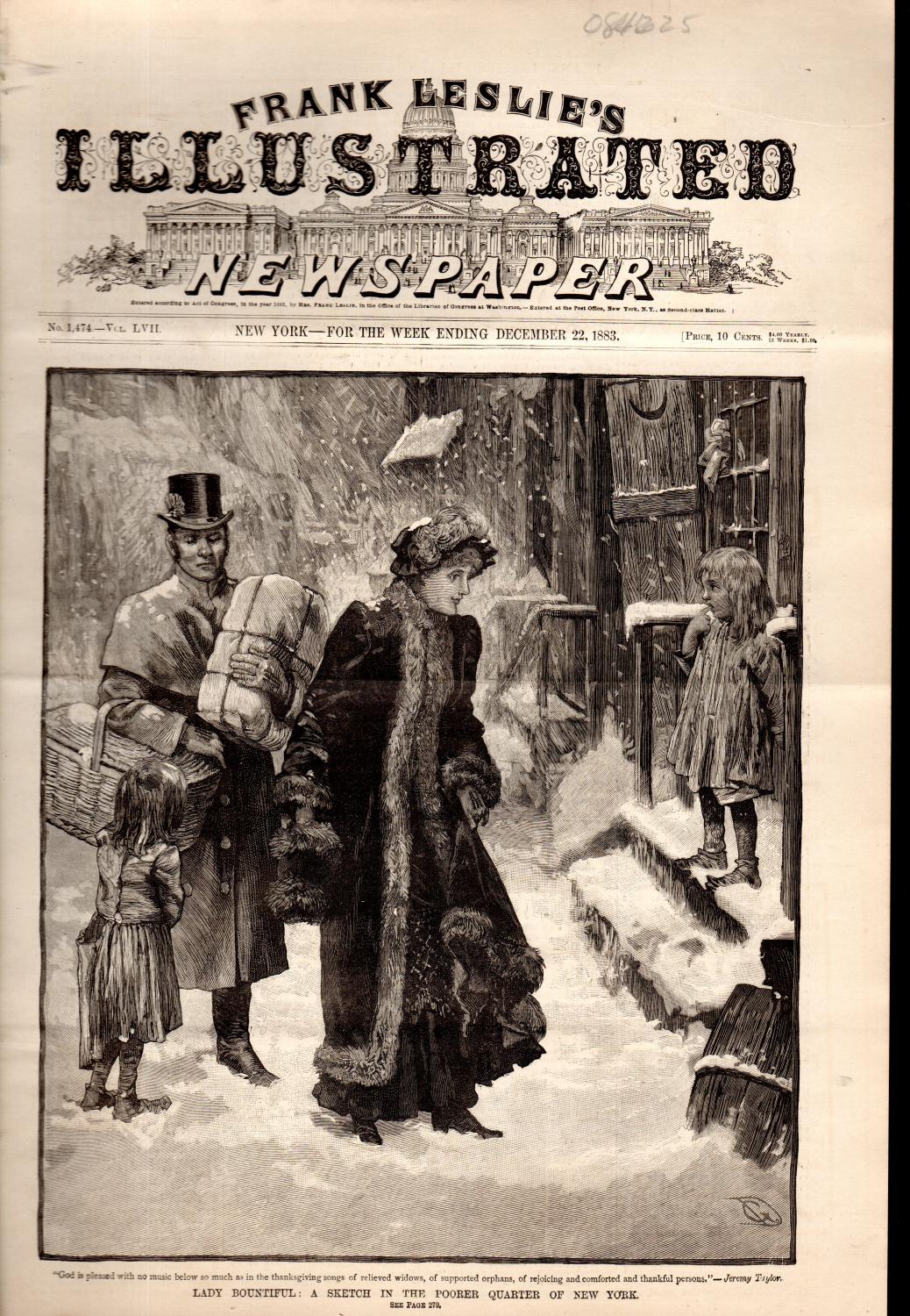 ENGRAVING: "Lady Bountiful: A Sketch in the Poorer Quarter of New York ...