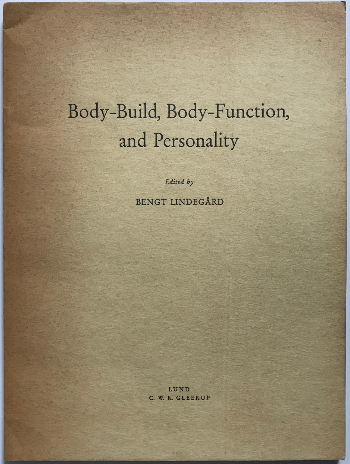 Body-Build, Body-Function, and Personality: Medical Anthropological ...