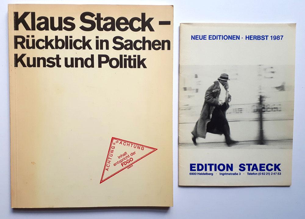 Klaus Staeck - Rückblick in Sachen Kunst und Politik (signiert ...
