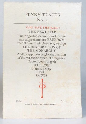 Penny Tracts No. 3. The Restoration of the Monarchy by (SAINT DOMINIC'S ...