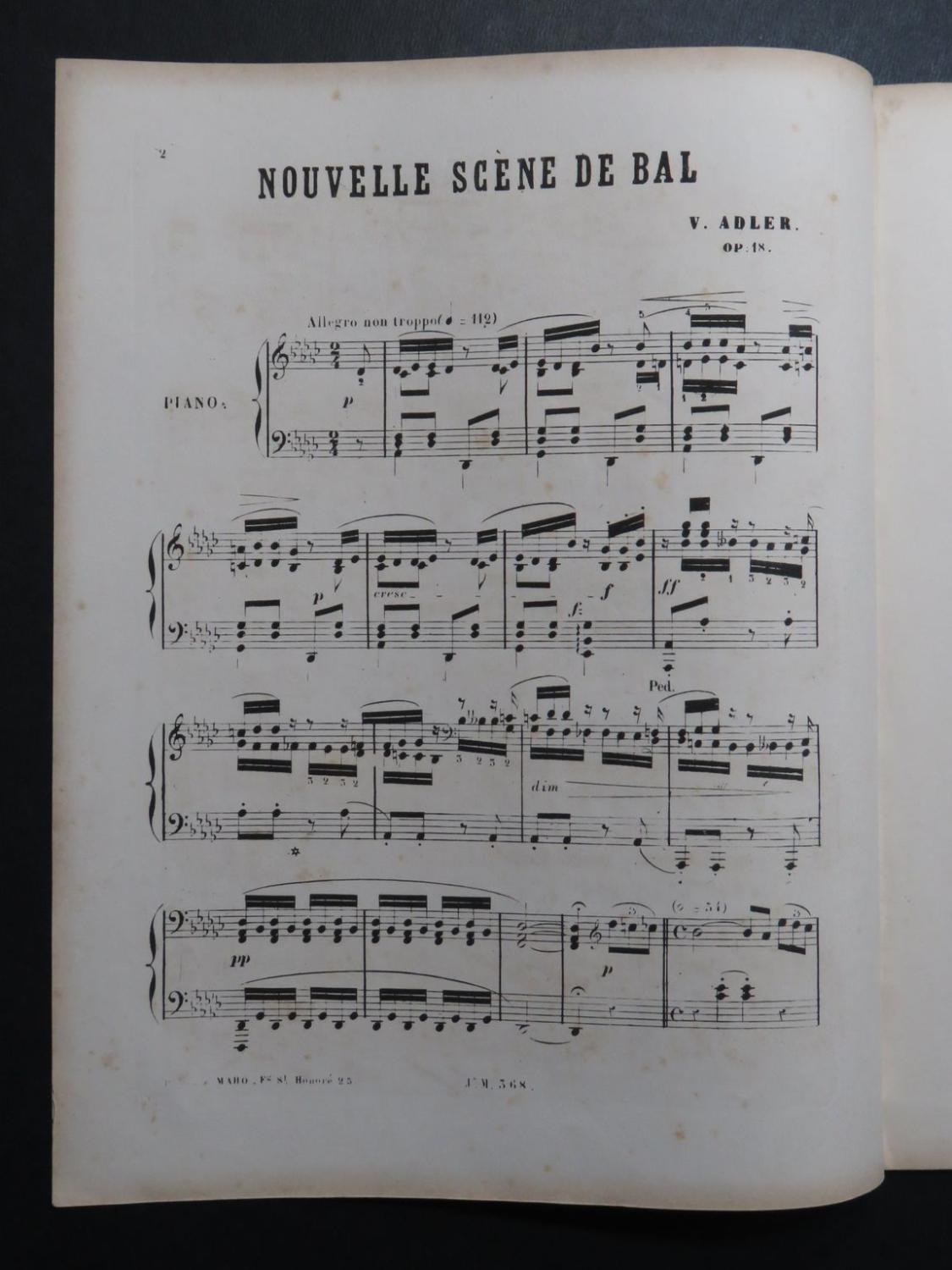 ADLER Vincent Nouvelle scène de Bal Piano 1861 de ADLER Vincent ...