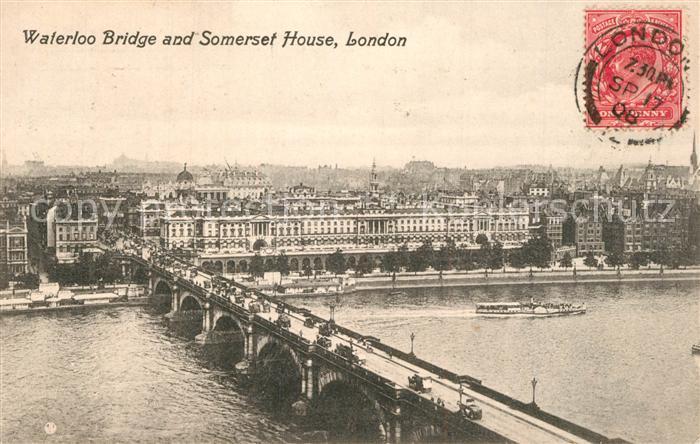 Postkarte Carte Postale 73524468 London Waterloo Bridge and Somerset ...