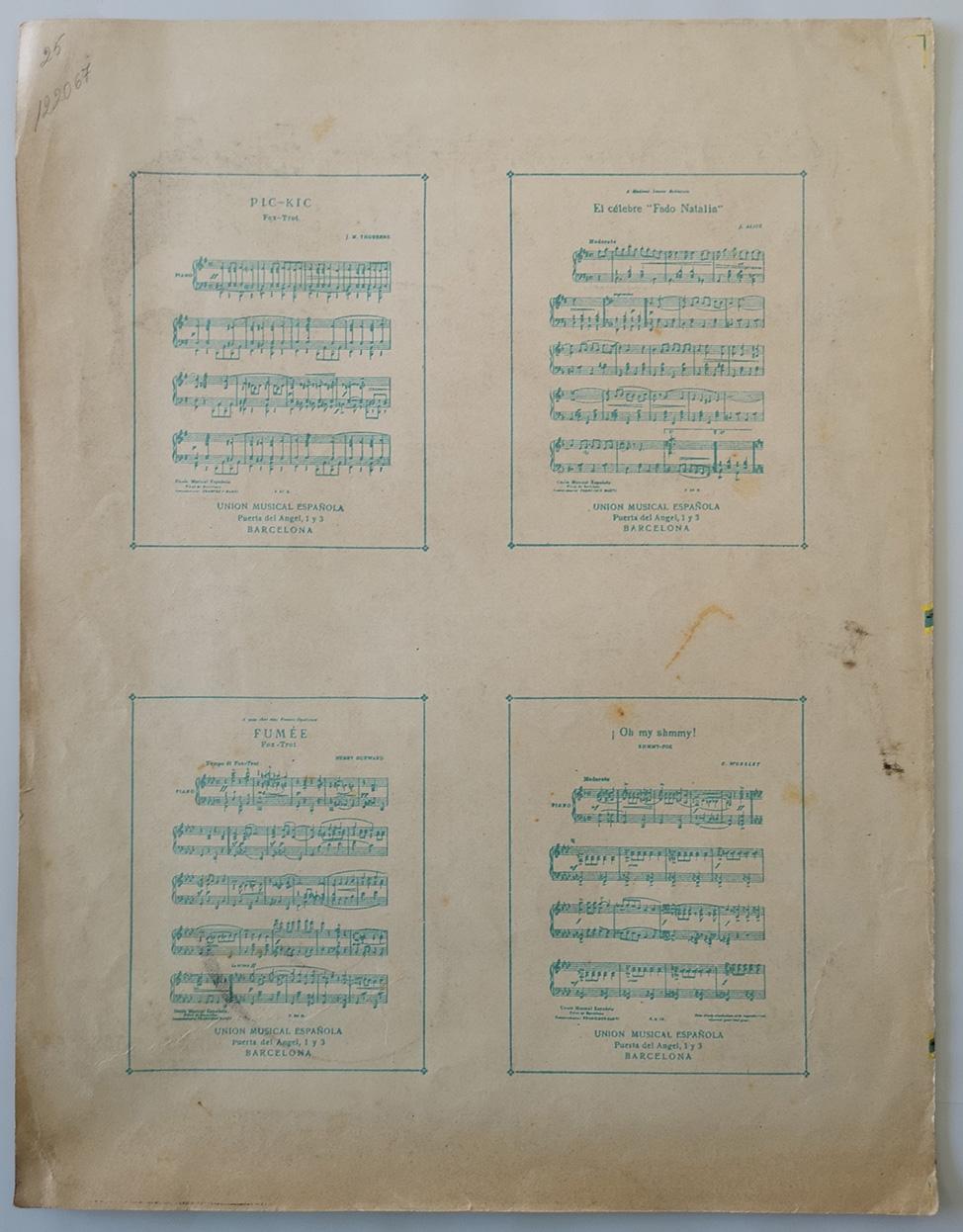 Sentimiento Andaluz. Paso-Doble Esteban Fusté 1921 by Fusté, Esteban ...