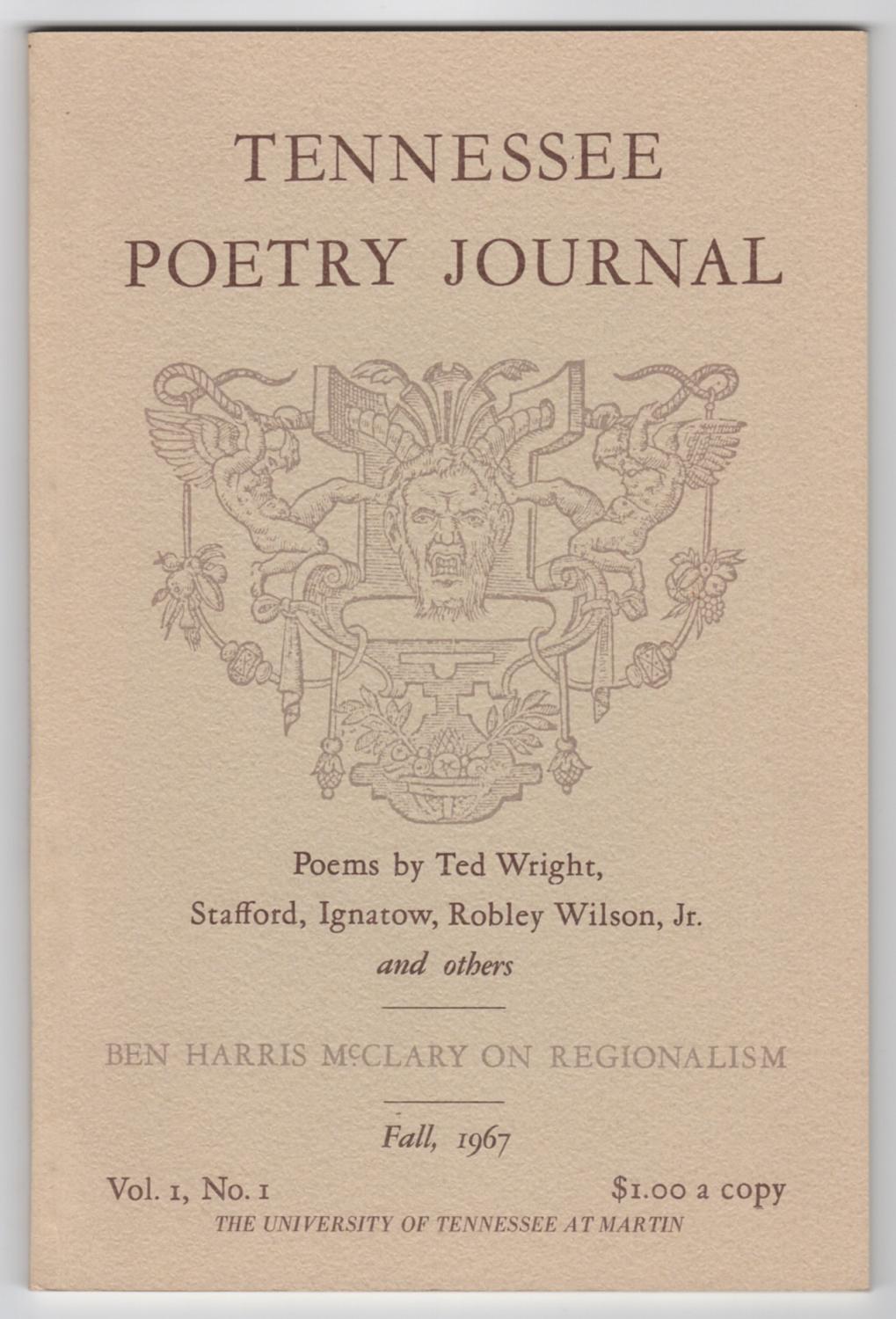 Tennessee Poetry Journal, Volume 1, Number 1 (Fall 1967) - includes ...