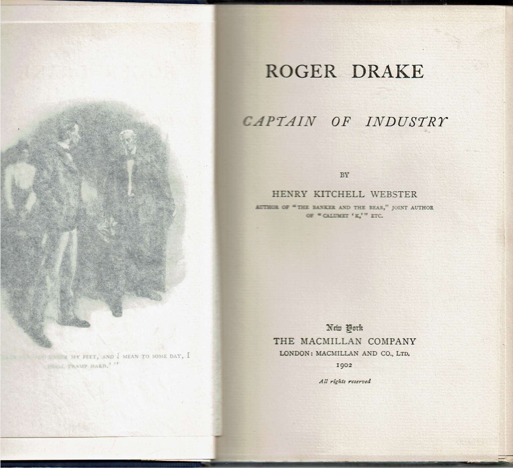 Roger Drake Captain of Industry by Webster, Henry Kitchell: Very Good ...