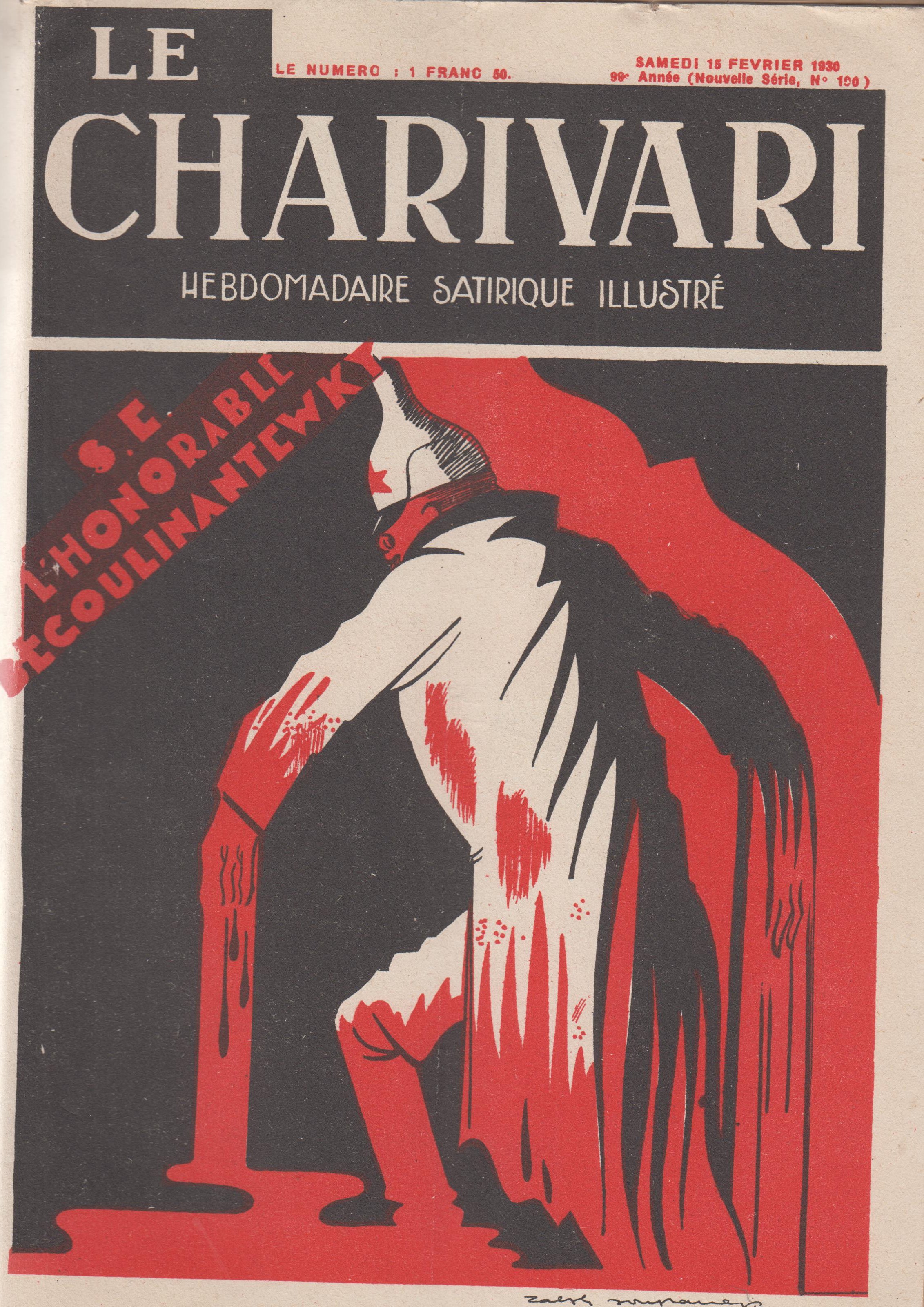 Le Charivari hebdomadaire satirique illustré samedi 15 février 1930 by ...