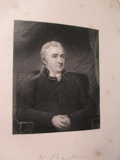 Porträt. Halbfigur sitzend, mit verschränkten Händen. Stahlstich von H ...