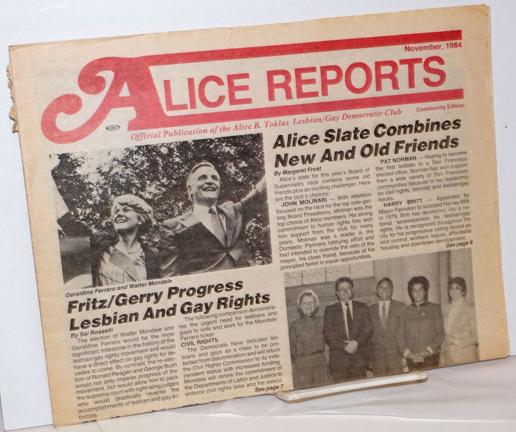 Alice Reports: official publication of the Alice B. Toklas Democratic ...