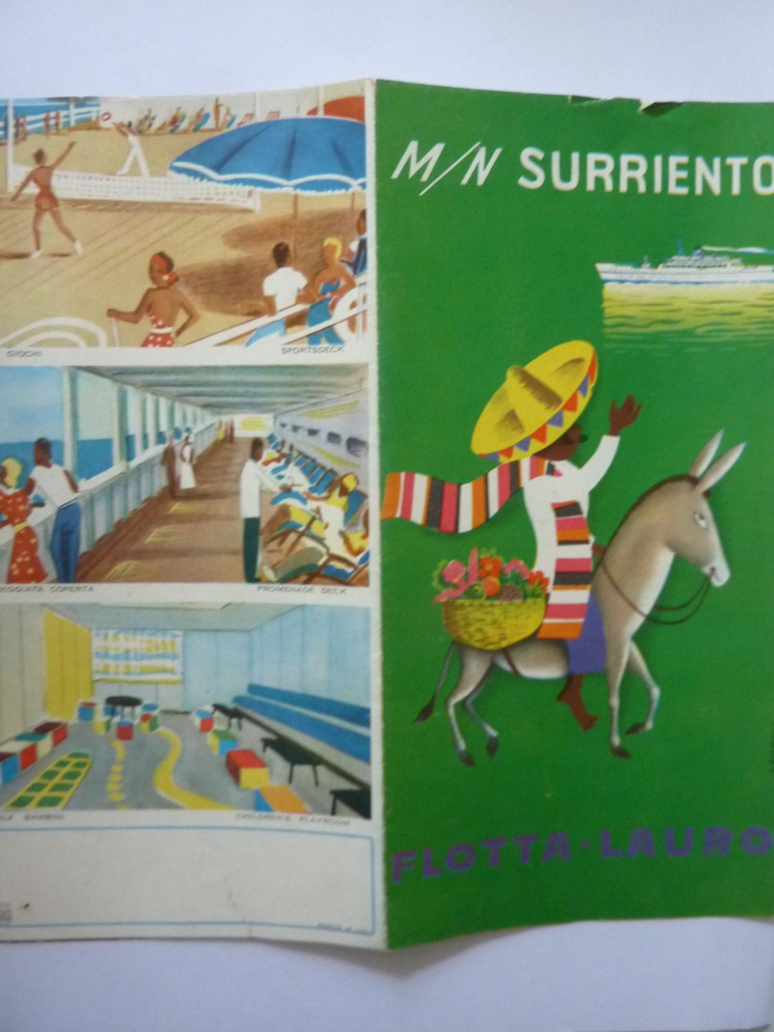 M/N SURRIENTO FLOTTA LAURO by AA.VV.: ottimo senza rilegatura (1960 ...