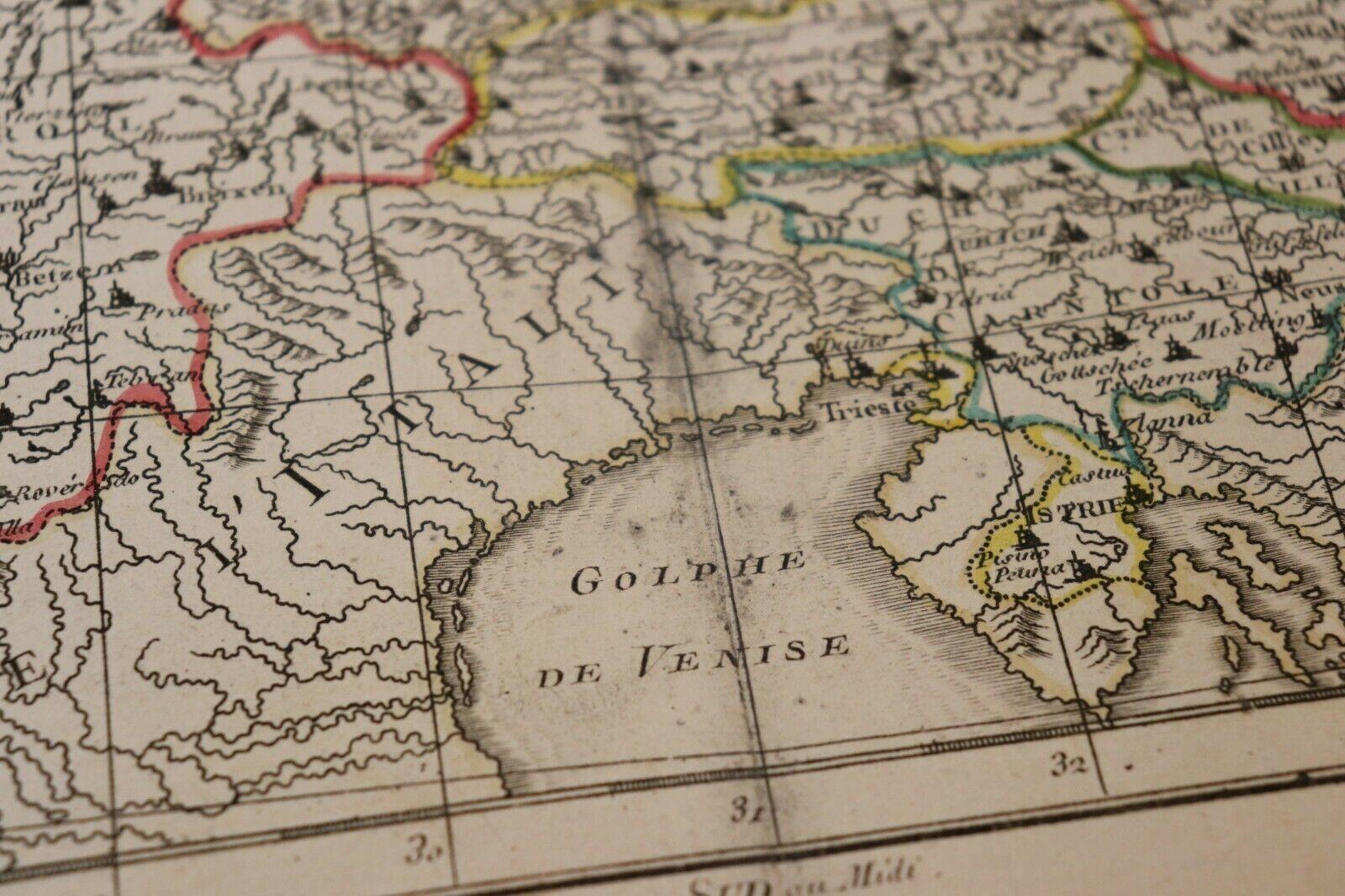 1770 1780 Map Carte géographique Atlas Autriche Bohème Tyrol by ...