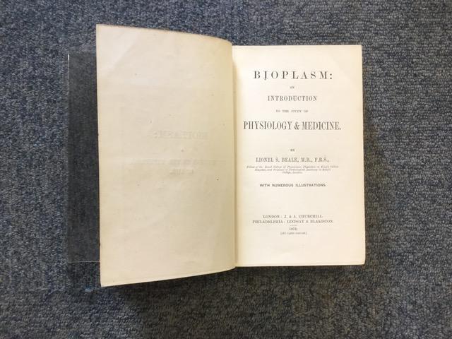 BIOPLASM: AN INTRODUCTION TO THE STUDY OF PHYSIOLOGY & MEDICINE. by ...