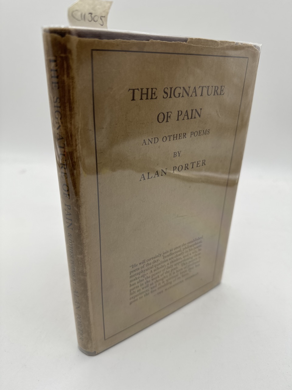 THE SIGNATURE OF PAIN: AND OTHER POEMS. (SIGNED) von PORTER, Alan ...