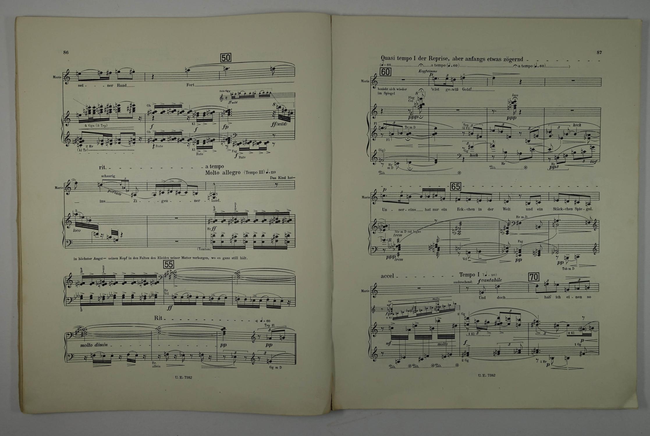 Georg Büchners Wozzeck. Oper in 3 Akten (15 Szenen). [Op. 7 ...