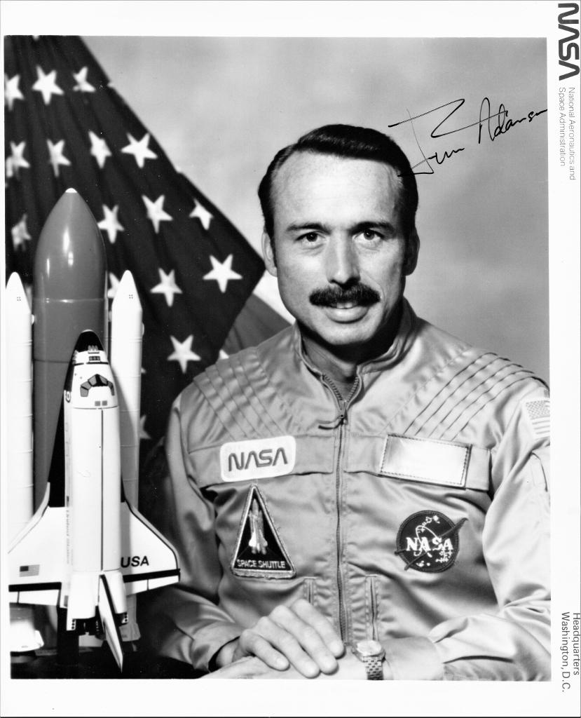 SIGNED PHOTOGRAPH OF NASA SHUTTLE ASTRONAUT JIM ADAMSON by Adamson ...