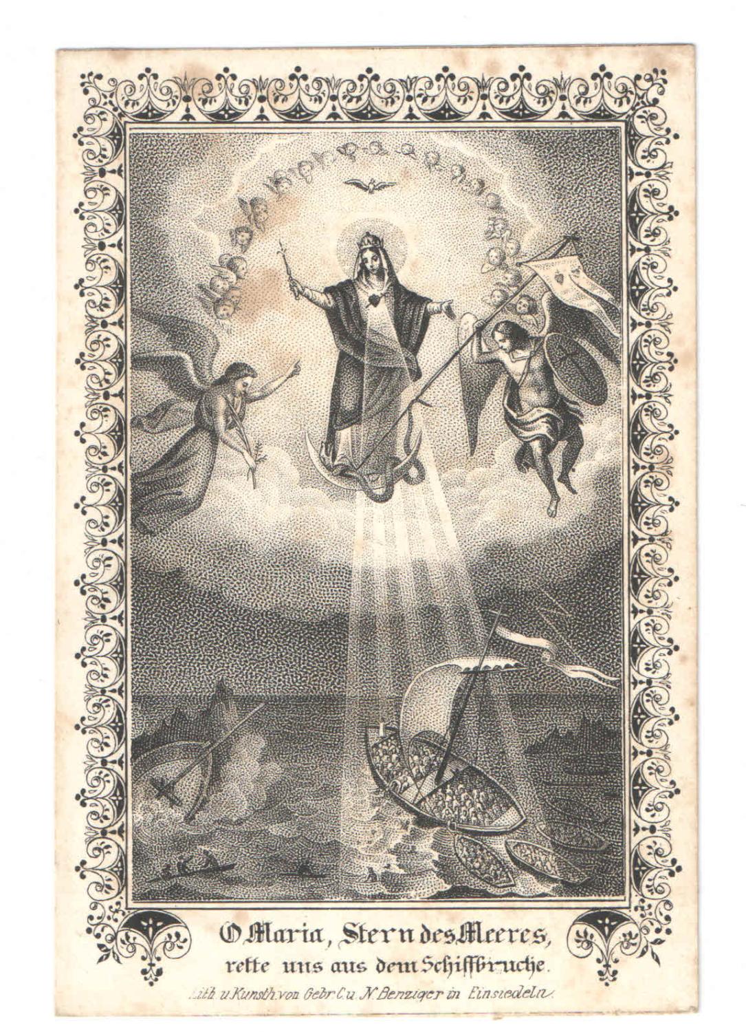 "O Maria, Stern des Meeres rette uns aus dem Schiffbruche". von Heilige ...