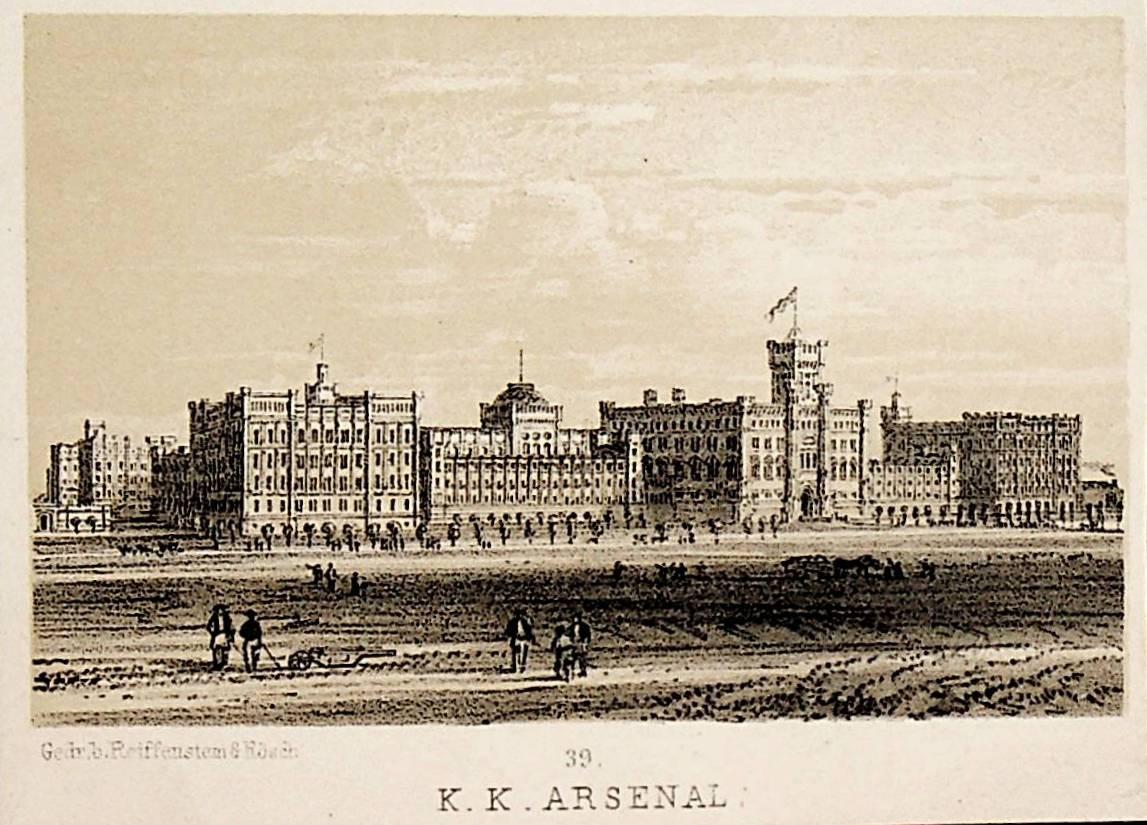 WIEN III, Arsenal ca. 1850; Titel: K. K. Arsenal [aus. Rudolf von Alt ...