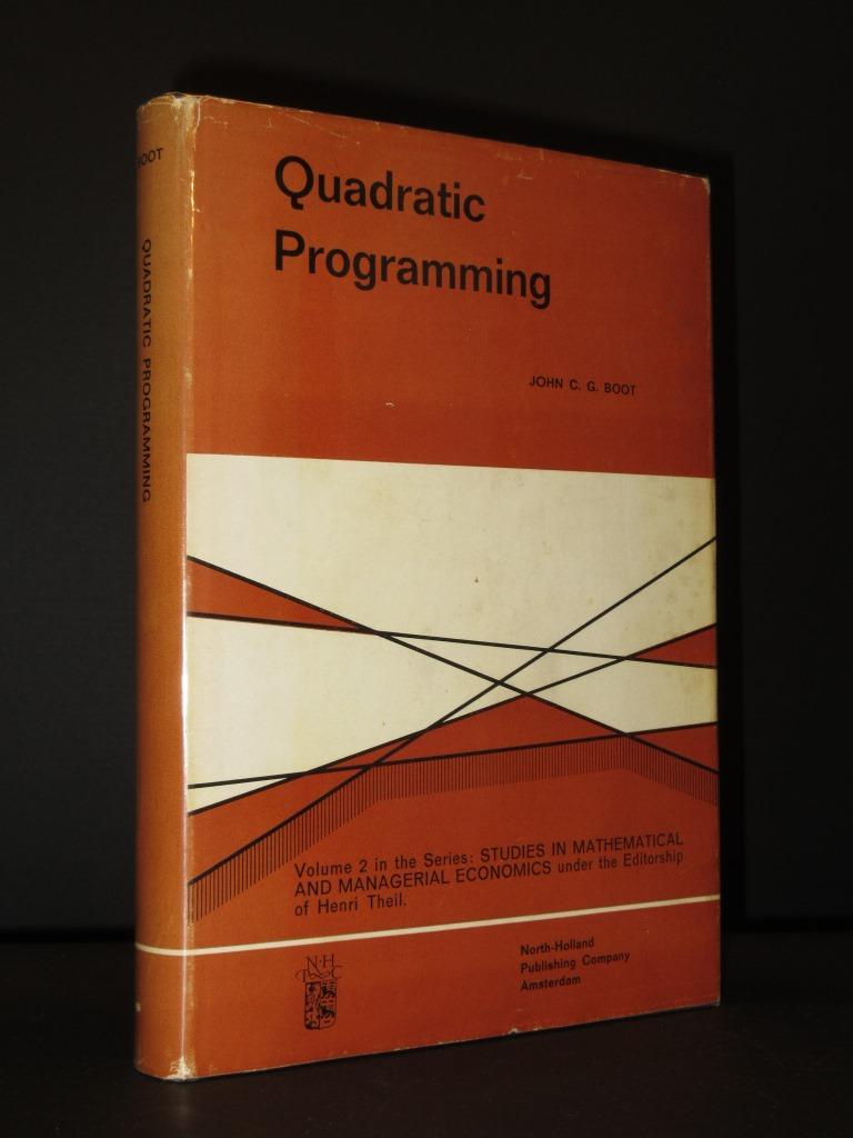 Quadratic Programming Algorithms Anomalies Applications De John Cg Boot Very Good Plus