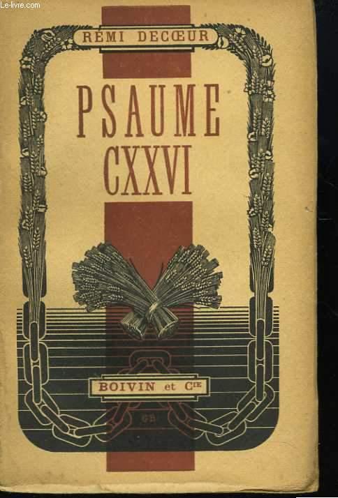 Psaume CXXVI. Proses de captivité von DECOEUR Rémi: bon Couverture ...