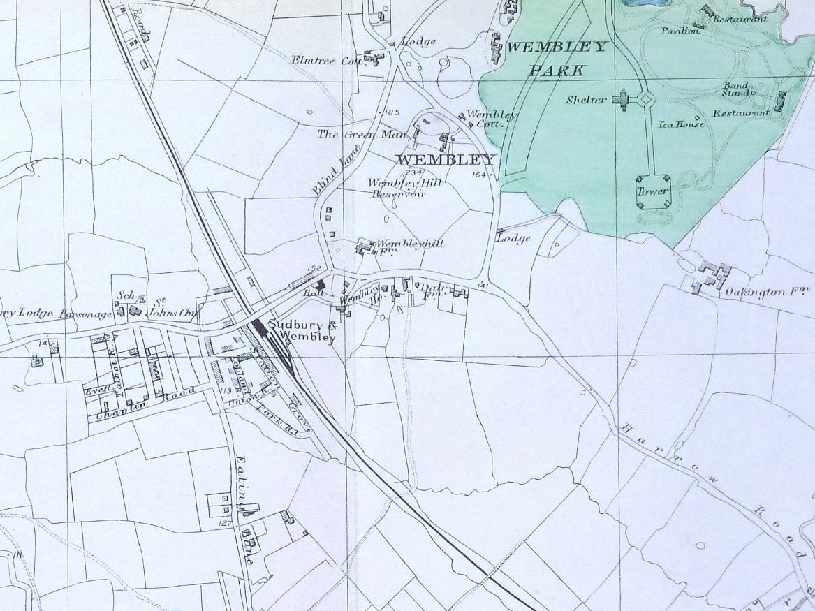 LONDON, 1900 - WEMBLEY, SUDBURY, ALPERTON, Original large scale (4 ...
