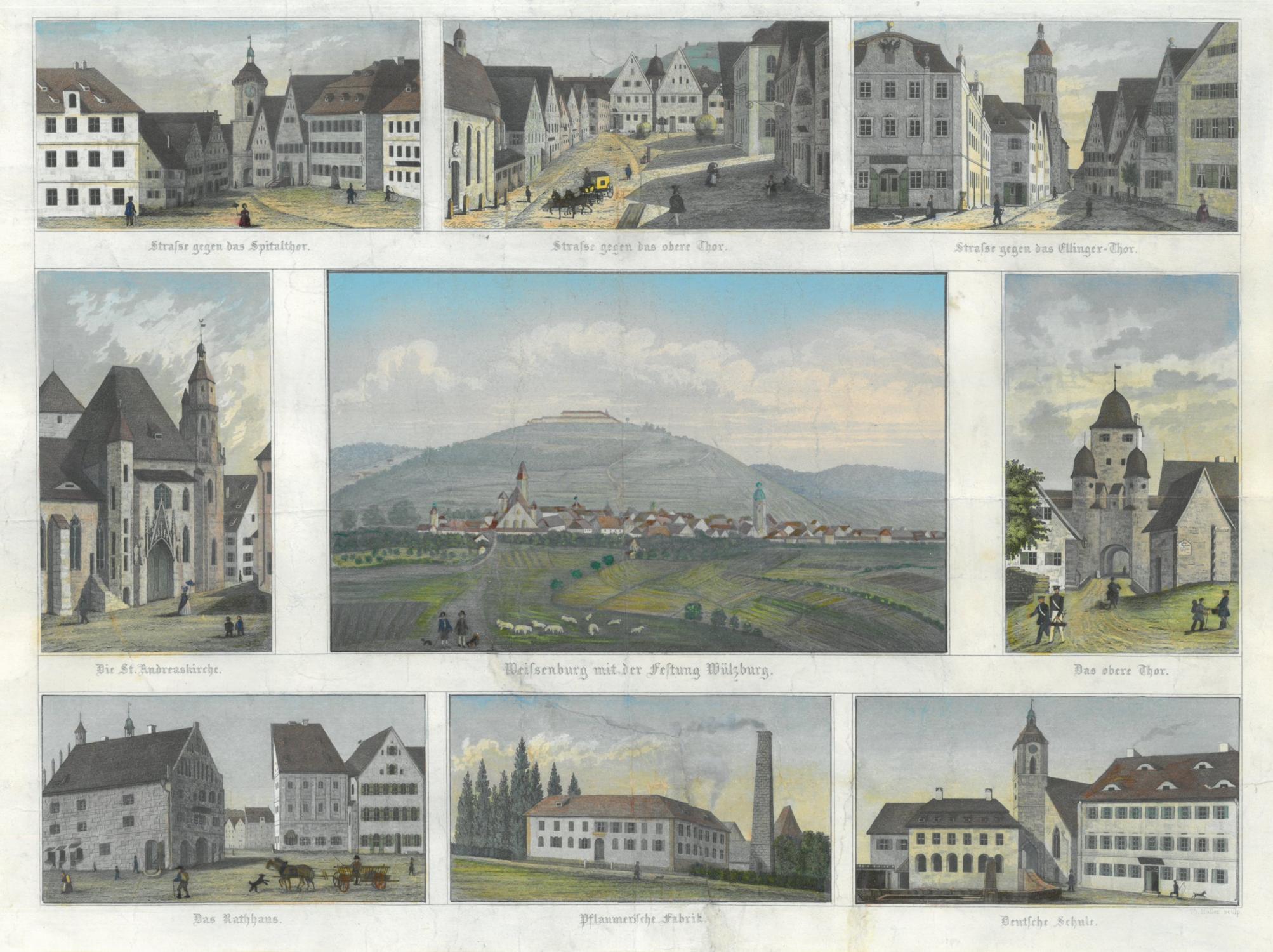 WEISSENBURG. "Weissenburg mit der Festung Wülzburg". Gesamtansicht (11 ...