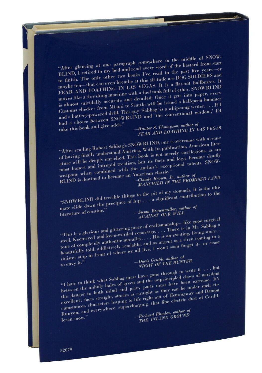 Snowblind: A Brief Career in the Cocaine Trade von Sabbag, Robert: Near ...