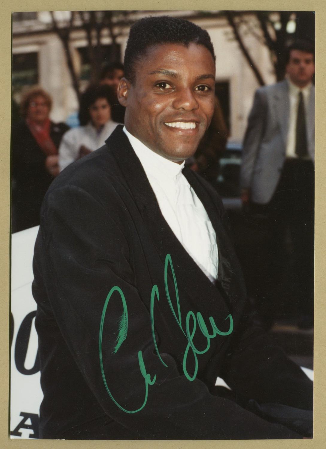 Carl Lewis - Rare early signed photo - Paris 80s by Carl Lewis ...