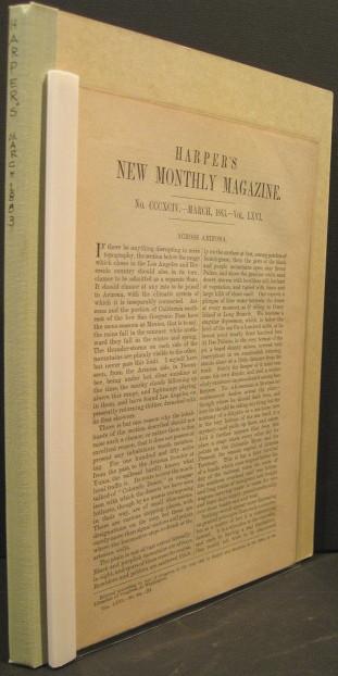 Across Arizona: Harper's New Monthly Magazine No. CCCXCIV.- March, 1883 ...