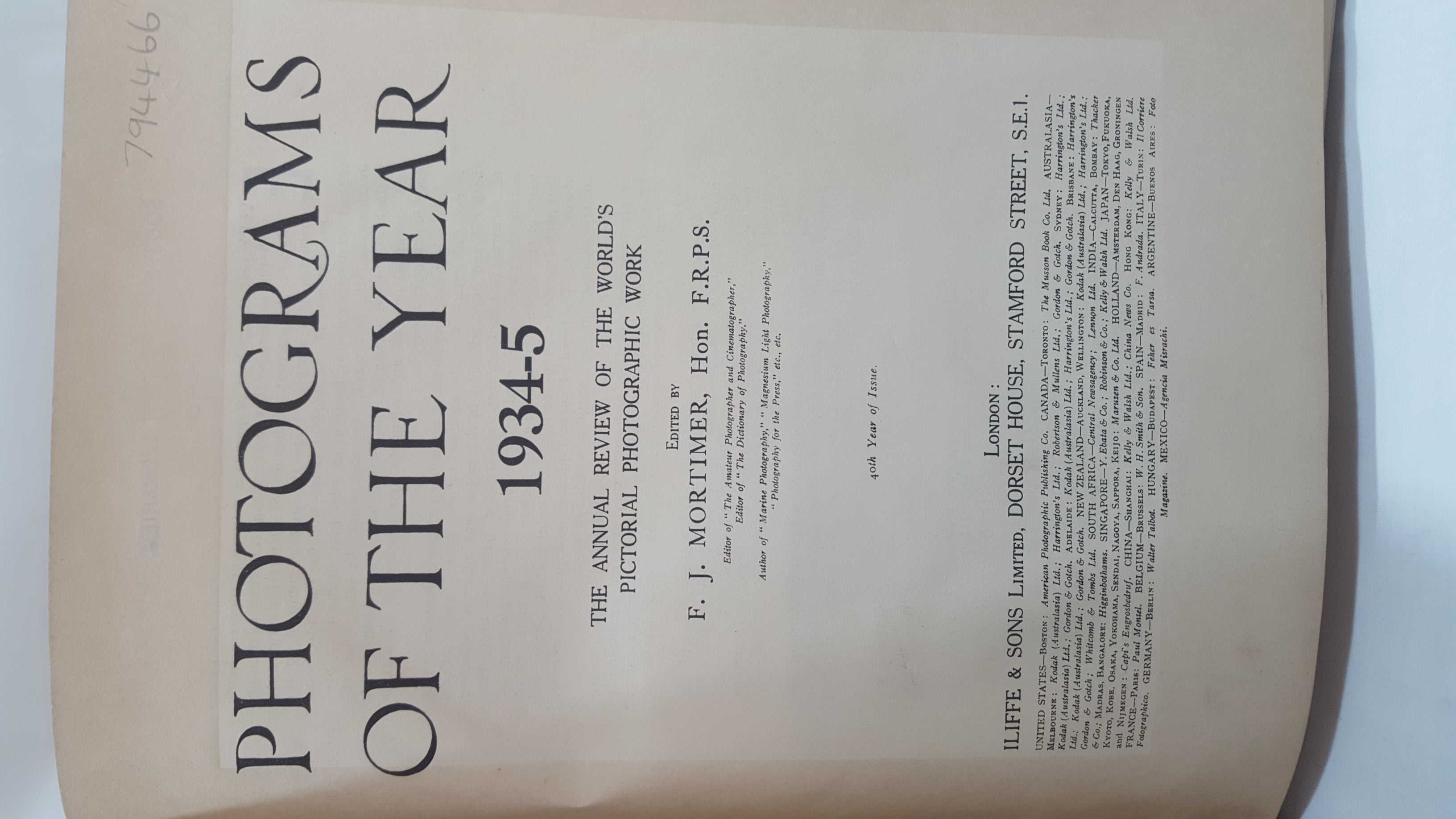 PHOTOGRAMS OF THE YEARS 1934-5. by Mortimer, F. J. (edit).: ACCEPTABLE ...