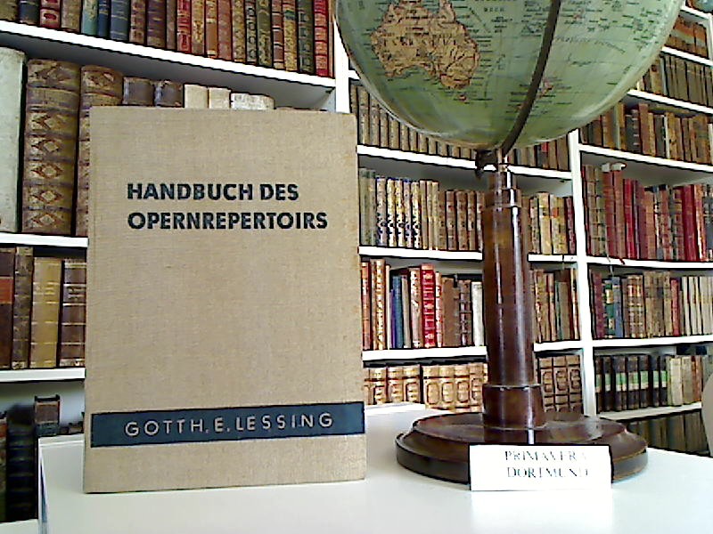 Handbuch des Opernrepertoirs. by Lessing, Gotthold Ephraim:: Orig ...