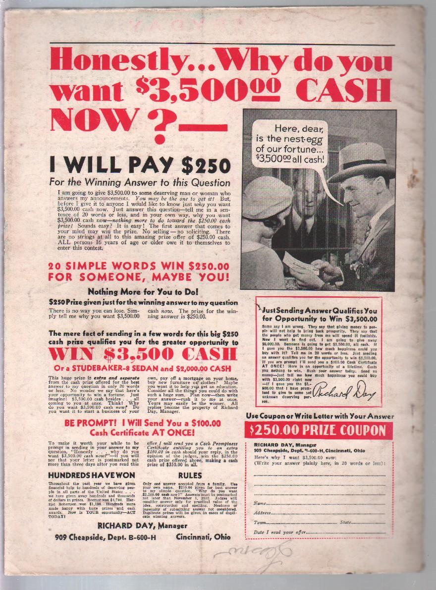 Everyday Science & Mechanics 8/1932-Frank R Paul Bikanoe cover-VG/FN ...