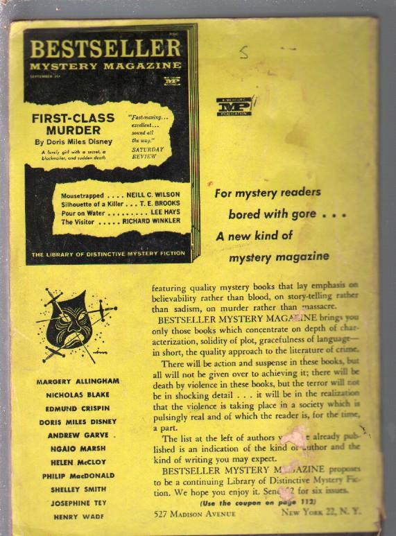 Bestseller Mystery Magazine 9/1959-hardboiled pulp crime fiction-G/VG ...