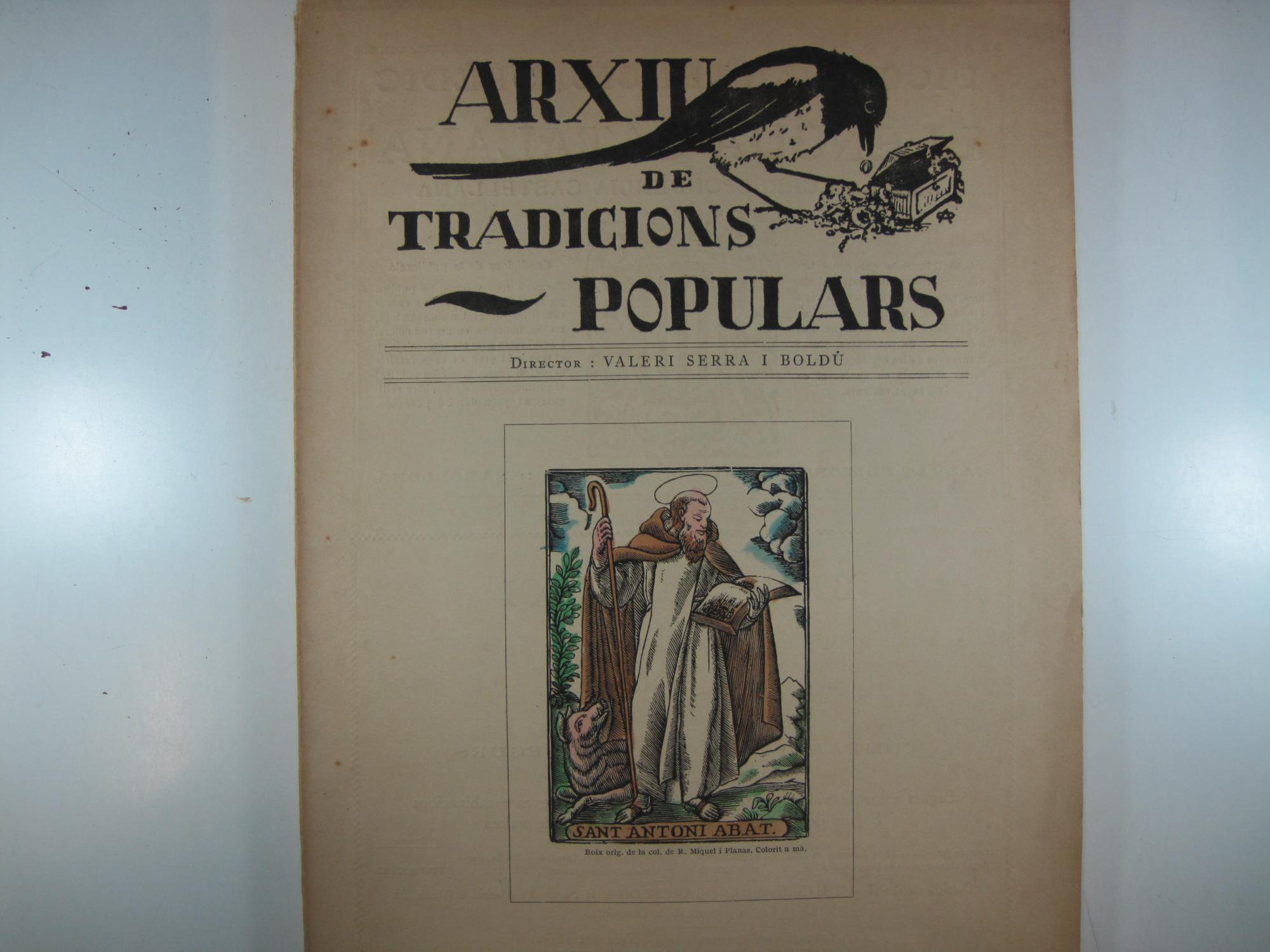 ARXIU DE TRADICIONS POPULARS. FASCICLE 5 by SERRA BOLDU, VALERI | Costa ...