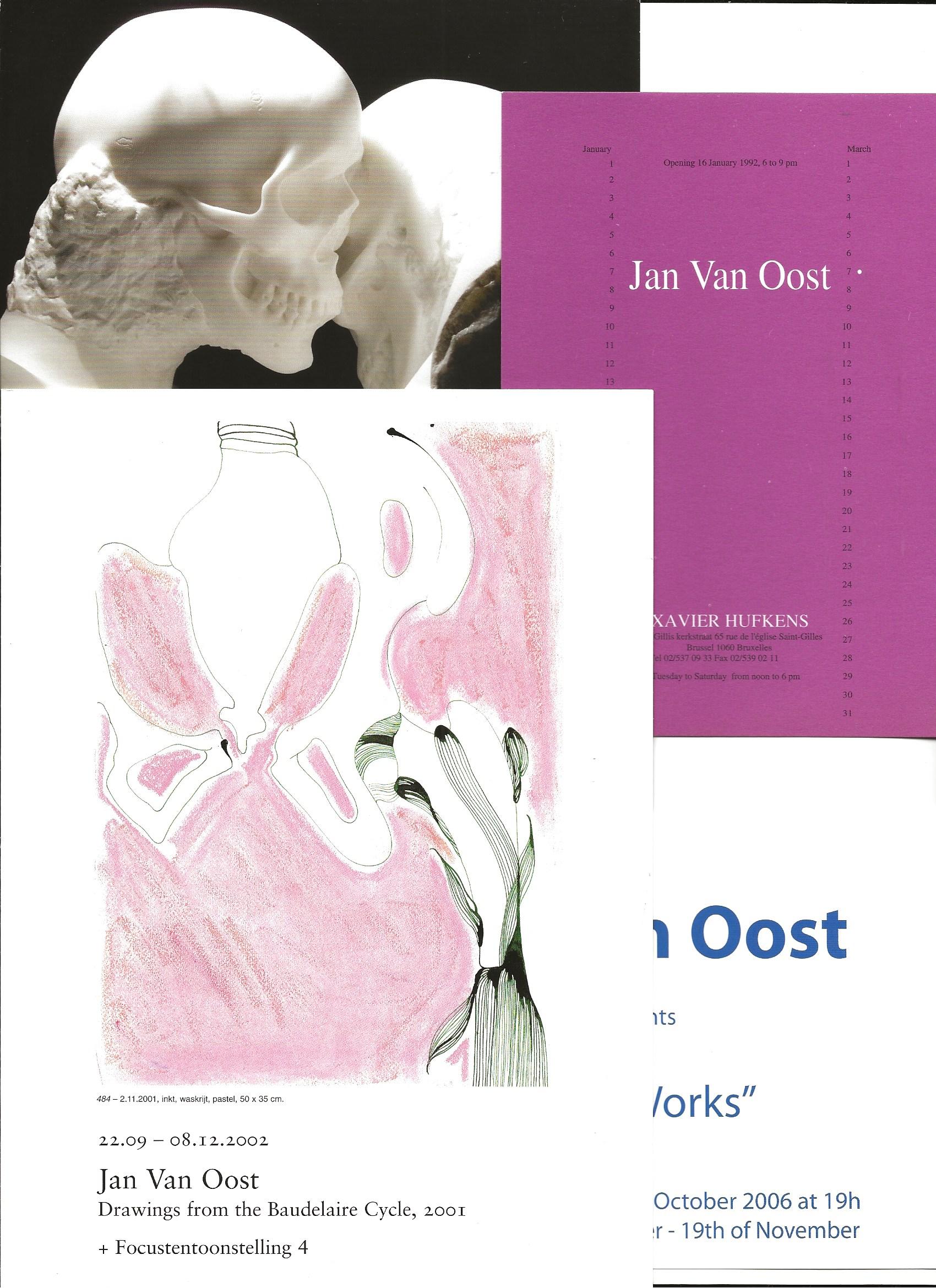 Jan Van Oost - a collection of 9 invitations and documents by Van Oost ...