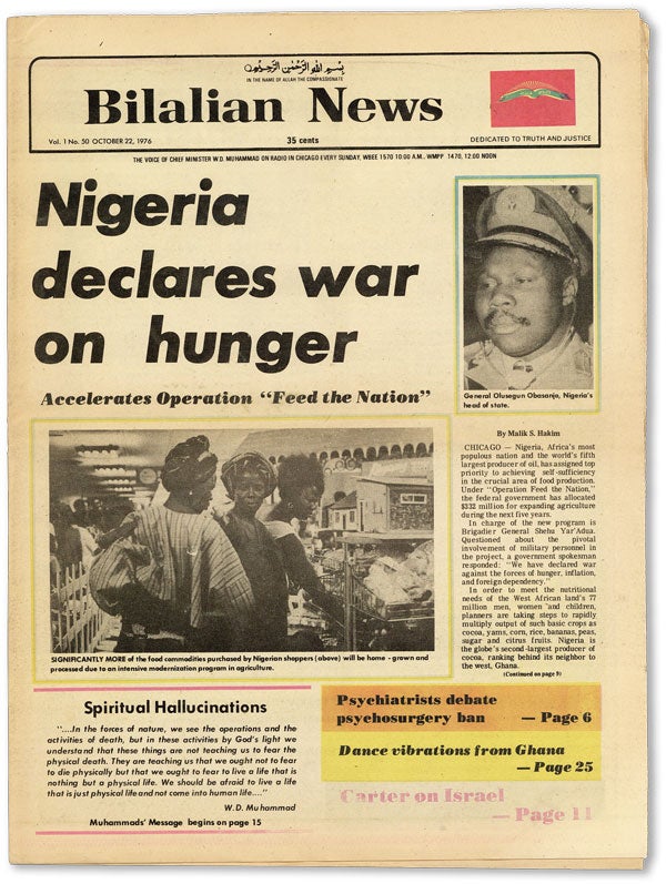 Bilalian News - Vol.1, No.50 (October 22, 1976) von [NATION OF ISLAM ...