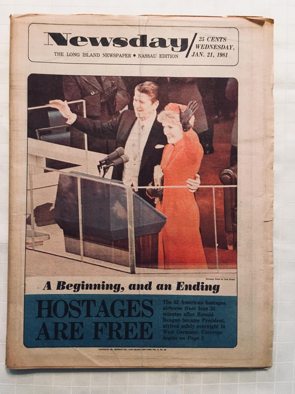 Newsday, The Long Island Newspaper, Nassau Edition, Wednesday, Jan. 21 ...