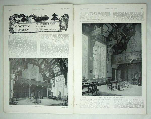 Original Issue of Country Life Magazine Dated Feb 27th 1909, with a ...