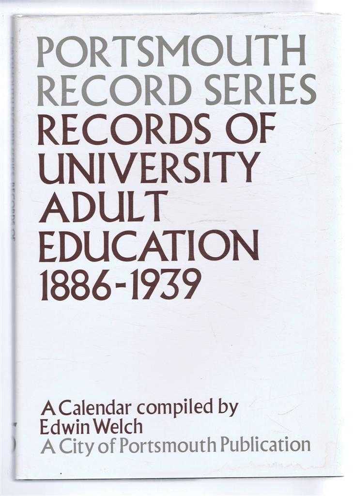 Portsmouth Record Series No. 5. Records of University adult Education ...