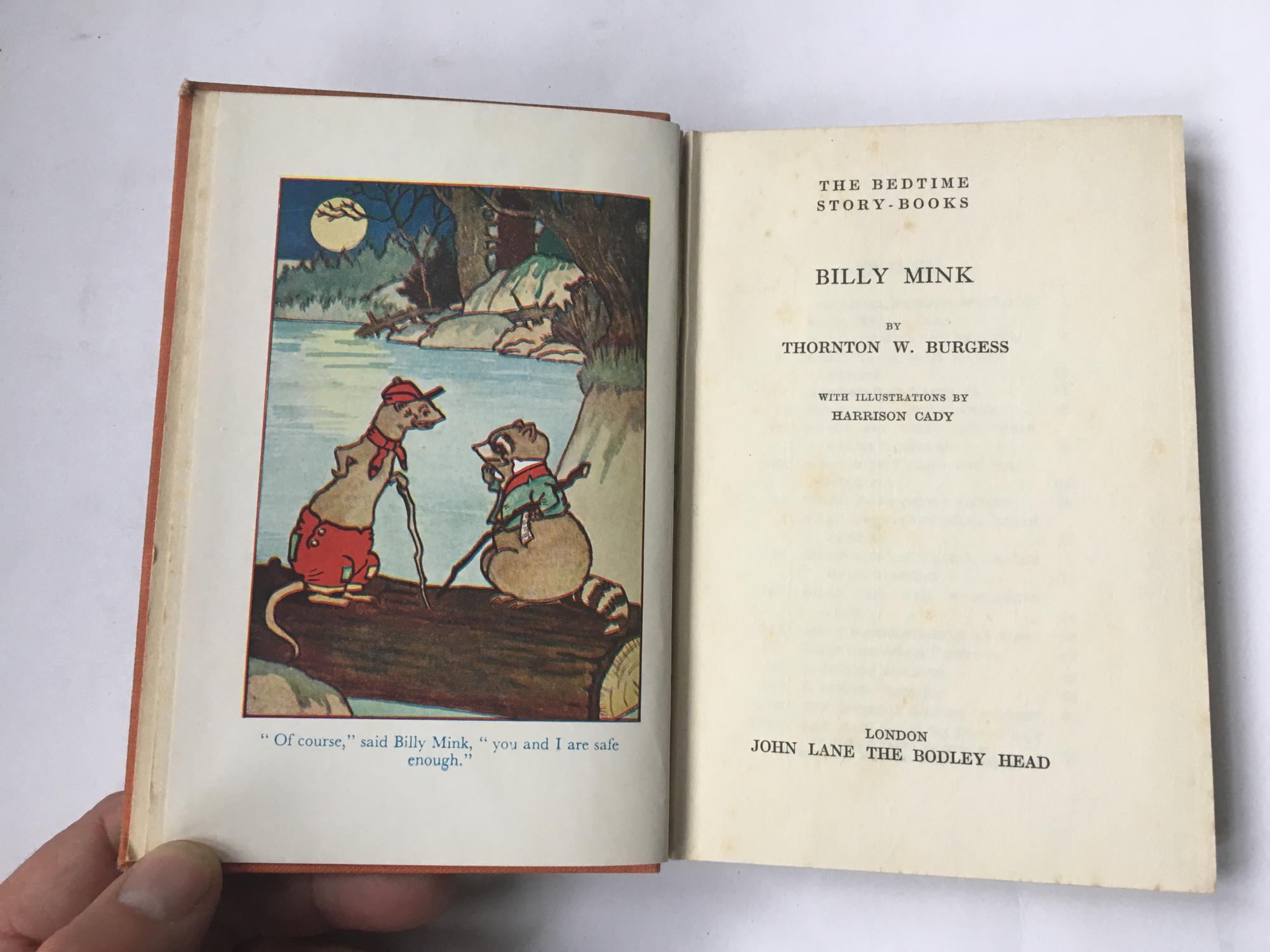 Billy Mink by Thornton W Burgess: Good Hardcover (1935) 1st Edition ...