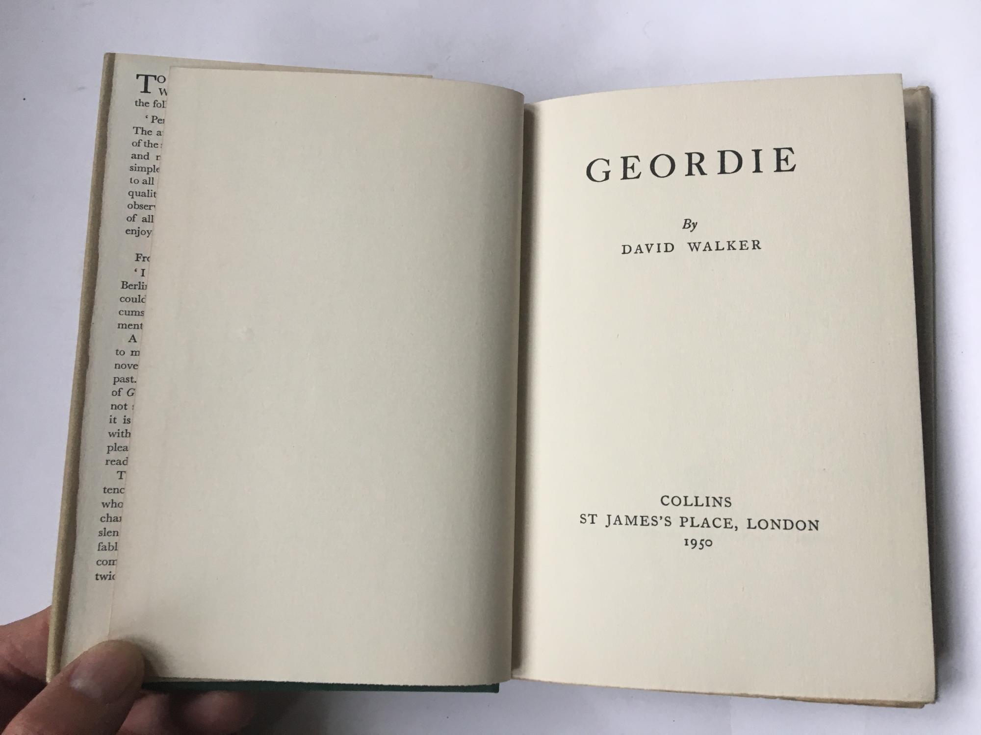 Geordie by David Walker: Very Good Hardcover (1950) 1st Edition | Book Souk