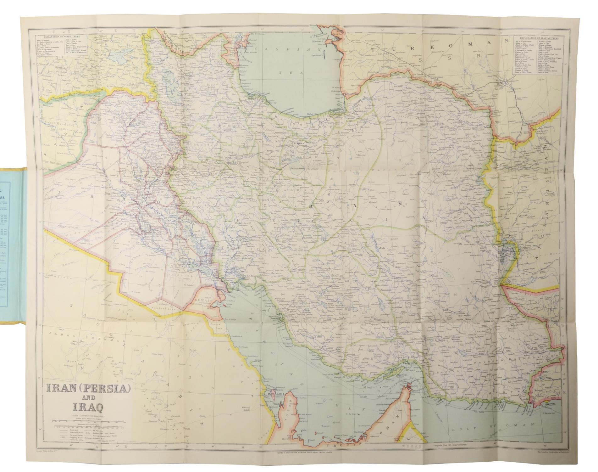 Iran (Persia) and Iraq. by [Iraq & Iran - Map]. Philip & Son ...