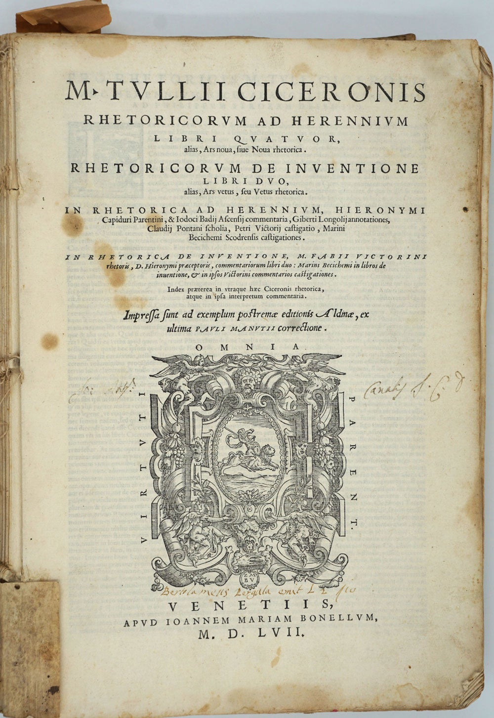Rhetoricorum ad Herennium Libri Quatuor, alias Ars nova, sive nova ...