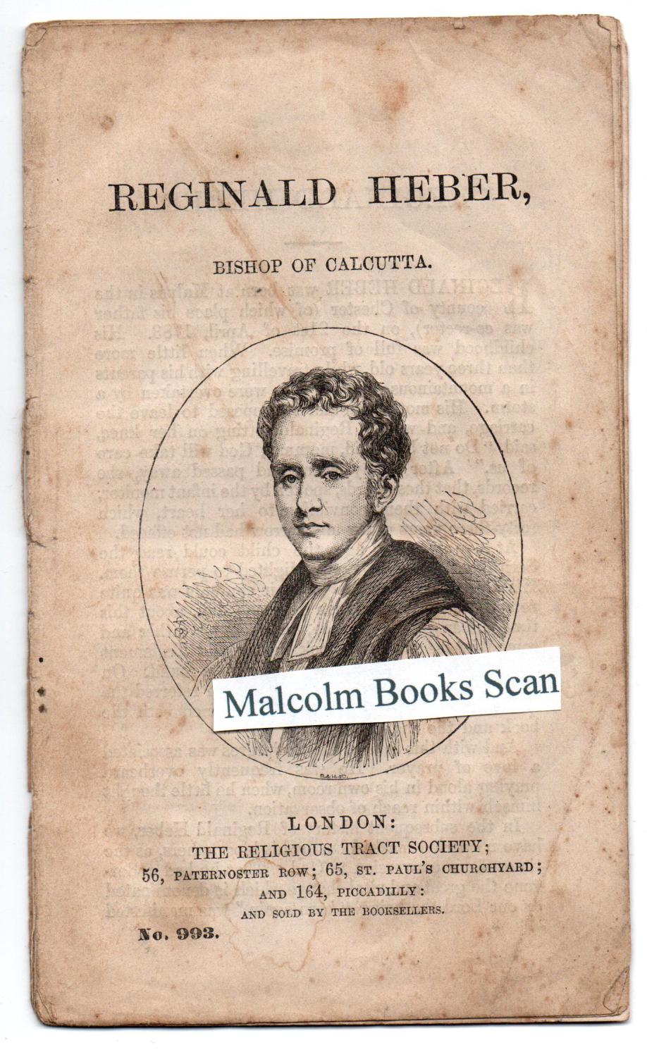 Reginald Heber, Bishop of Calcutta. c1830 s Pamphlet by Anon: Fair ...